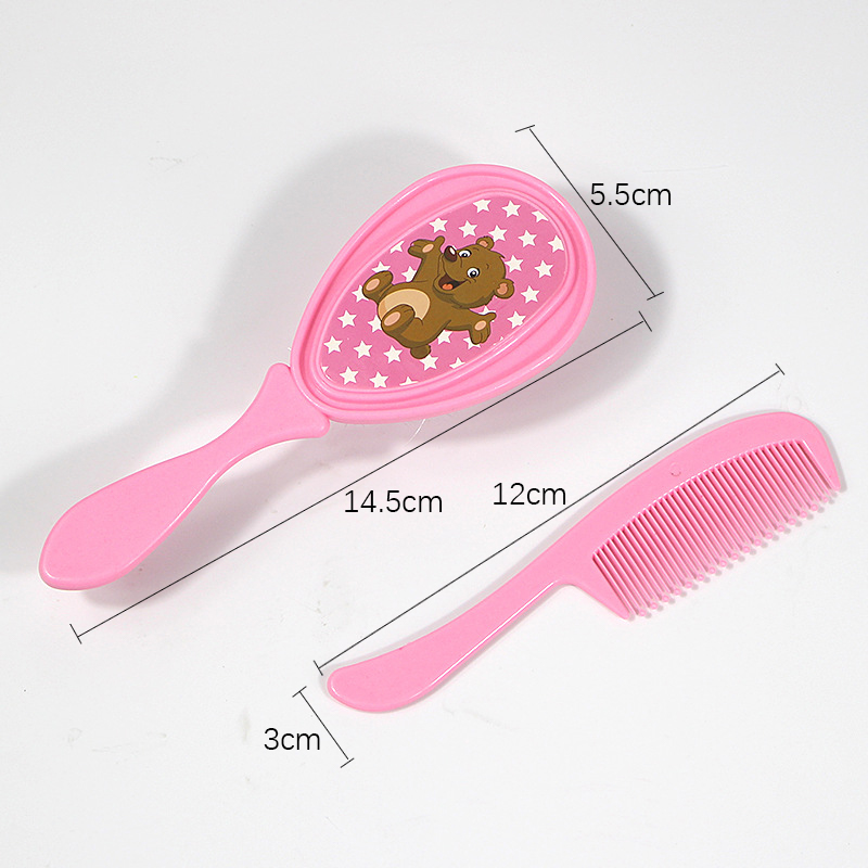 Baby Hair Brush Safety Soft Comb Set Cartoon Cute Kids Comb Grooming ...
