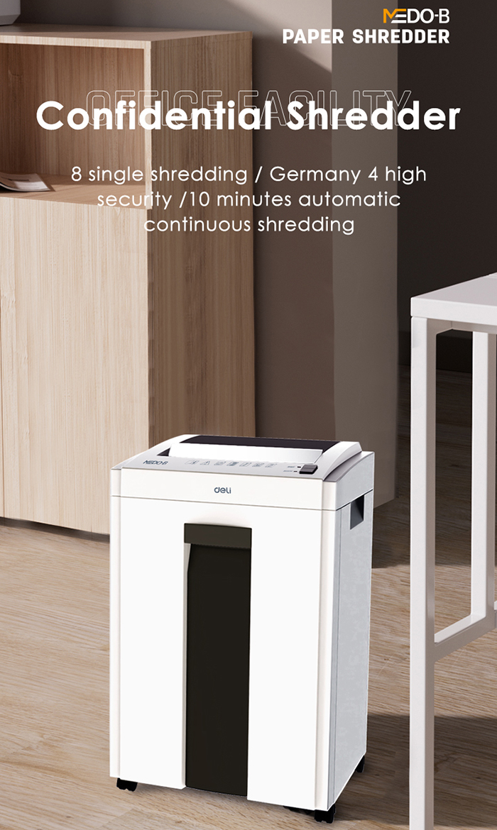Deli Automatic Paper Shredder Machine Cutter Office Supplies - White ...