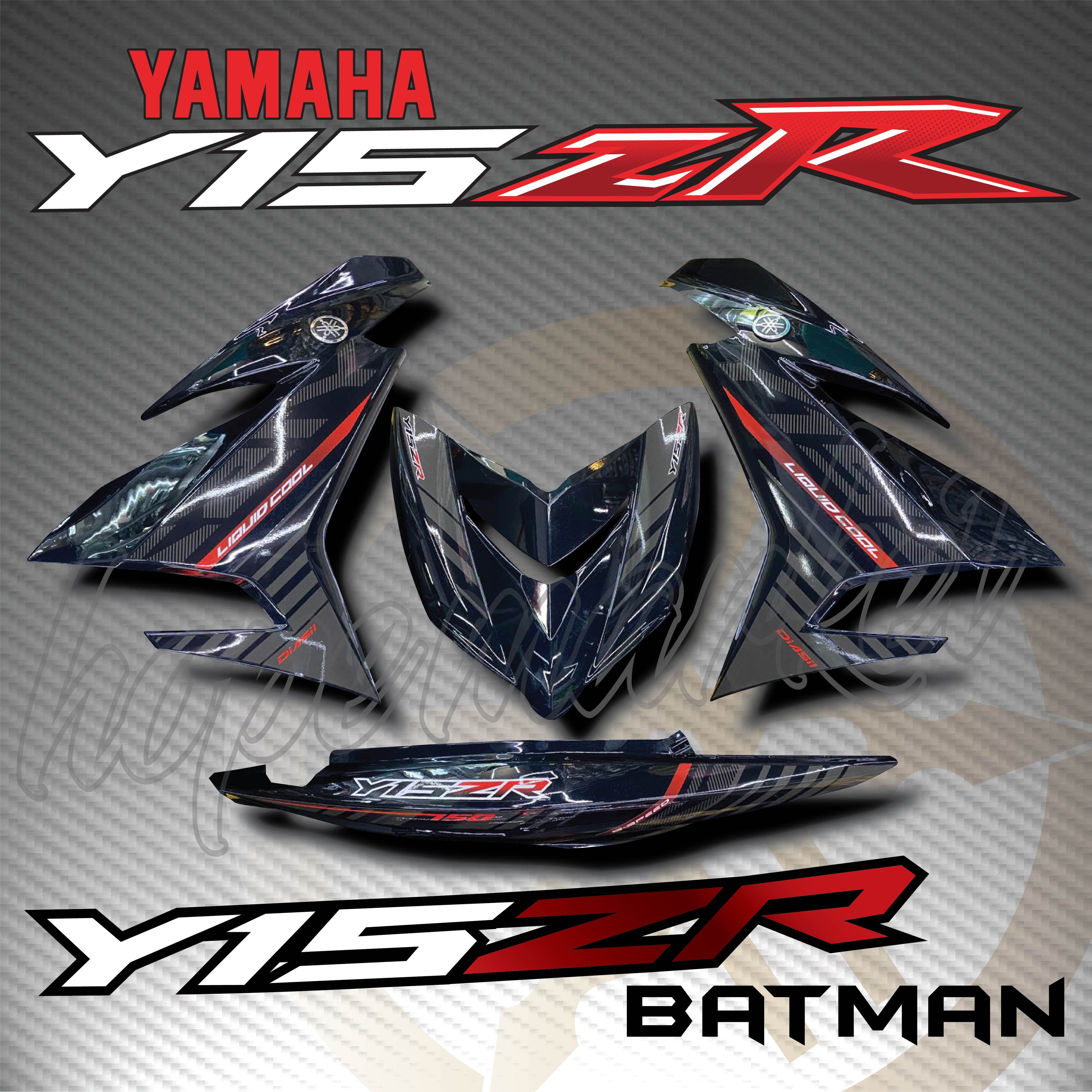 STRIPE MOTOR YAMAHA Y15ZR Y15 BATMAN (2) CUSTOM DESIGN BODY STICKER ...