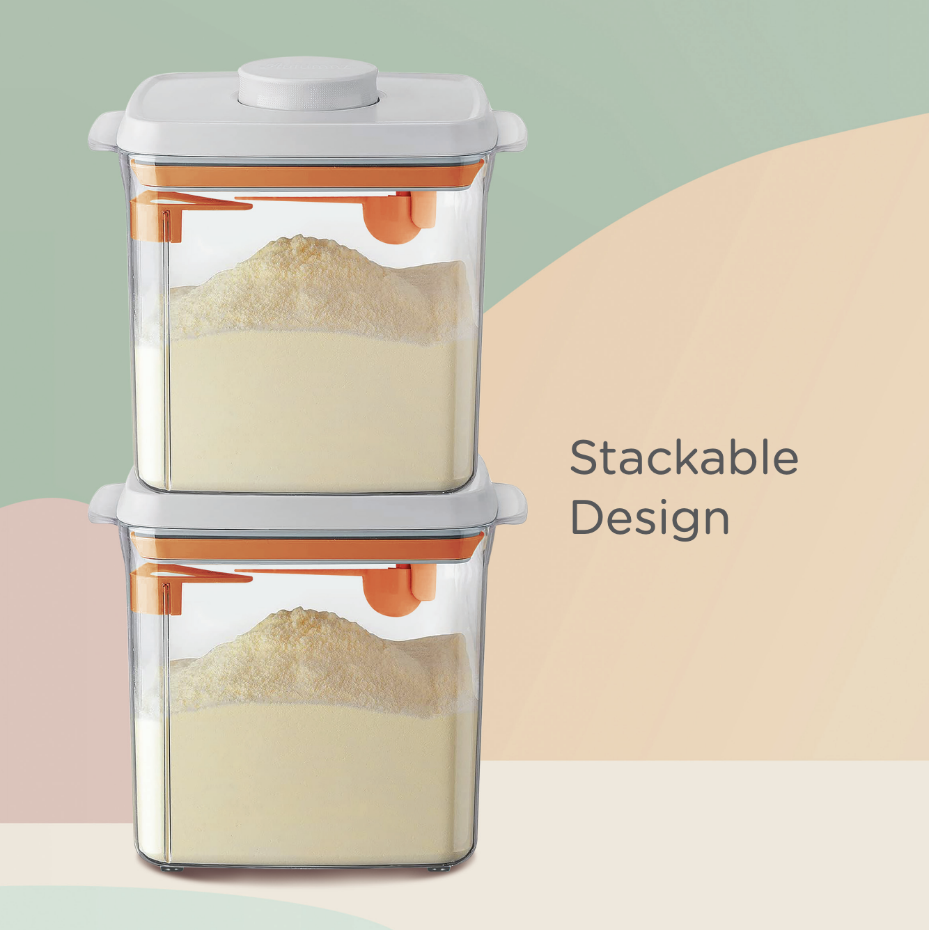 Autumnz One-Push Airtight Food Storage Container - Clear / Tinted Brown ...