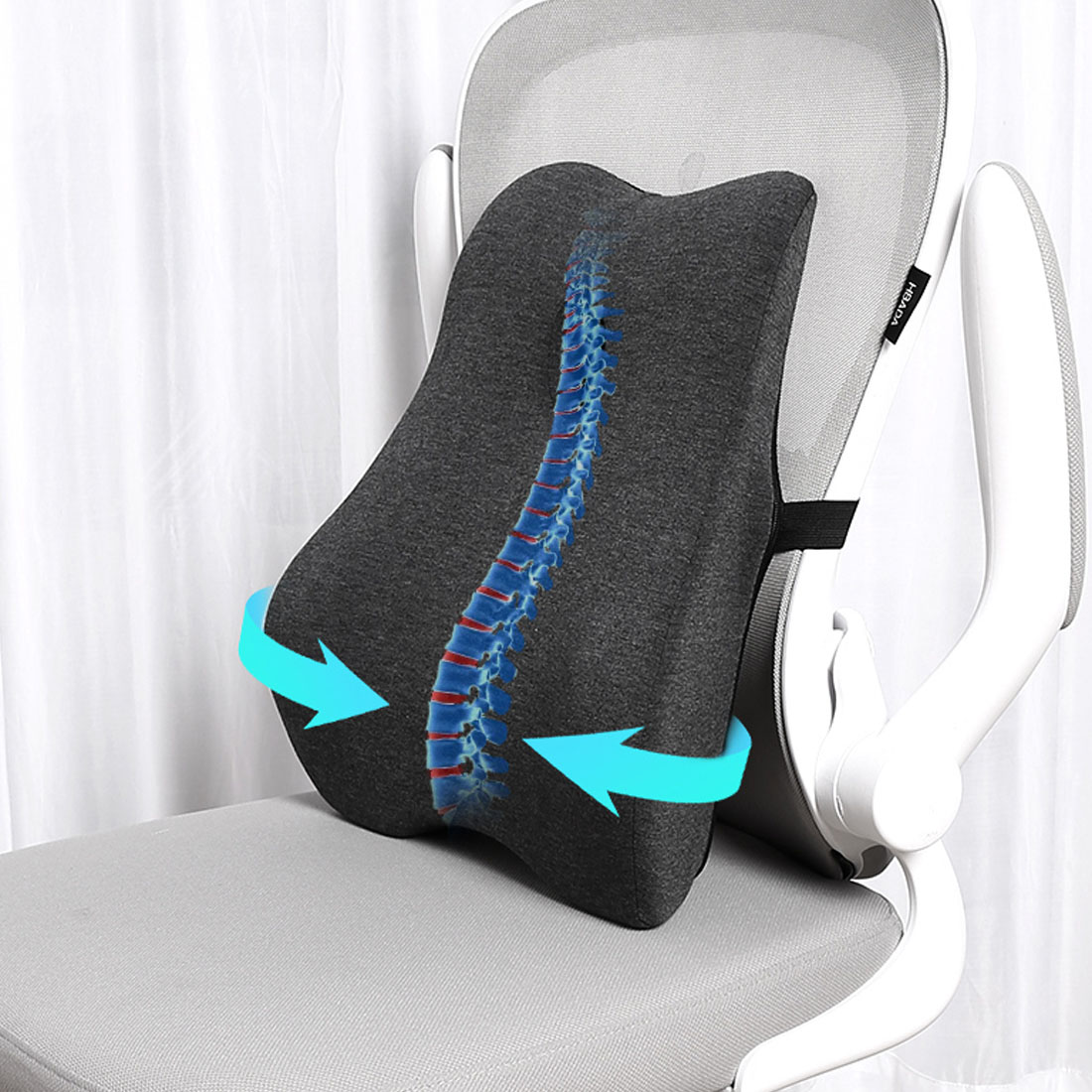 Lumbar Support Pillow for Office Chair, Memory Foam Pillow for Back ...
