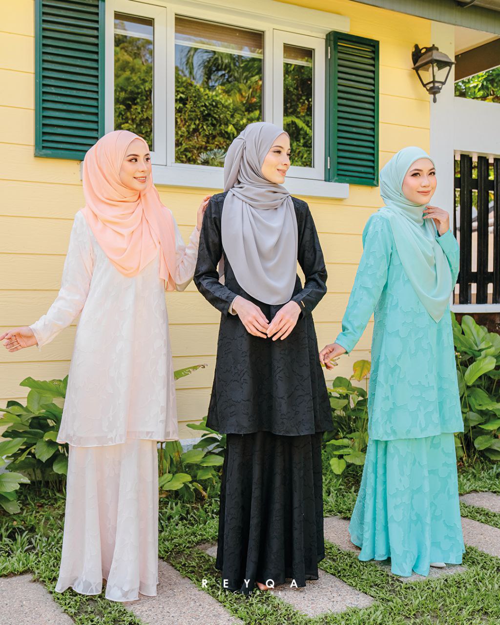 KURUNG CEMPAKA - Baju Raya Moden Riau Pahang CHIFFON Opel Pink Peach ...