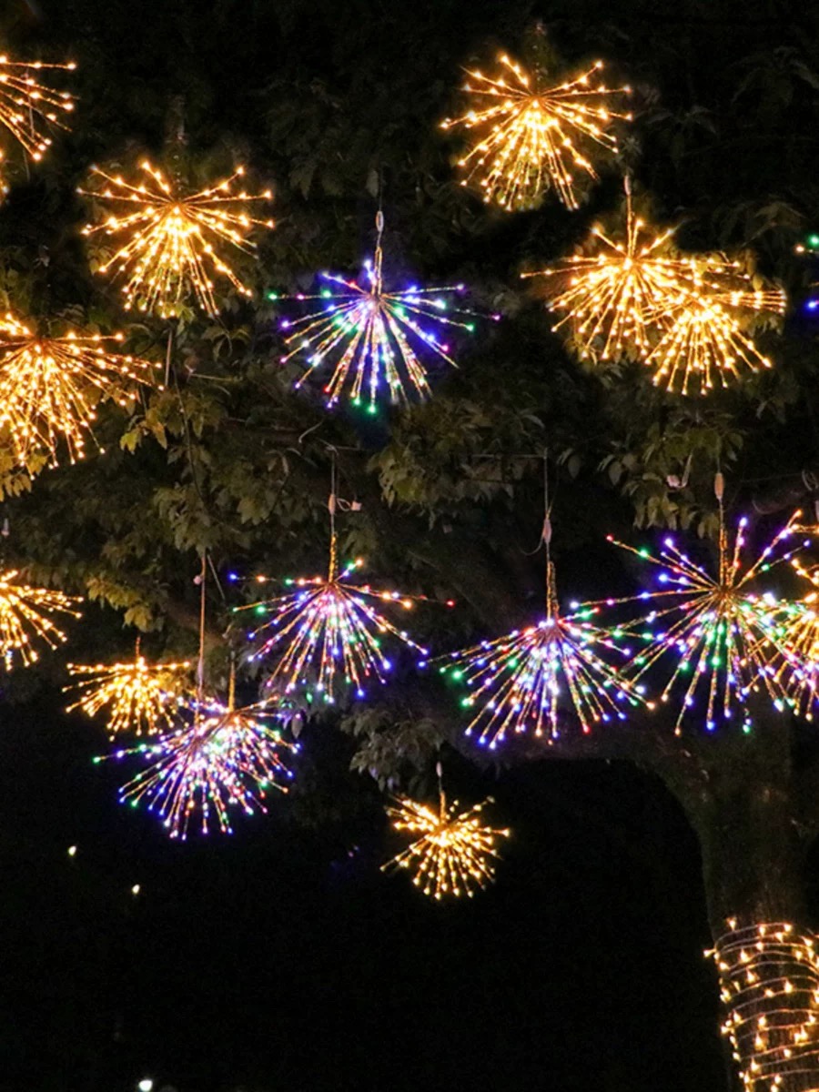 Fireworks LED Light Outdoor Waterproof Hanging Tree Light Lampu LED CNY ...