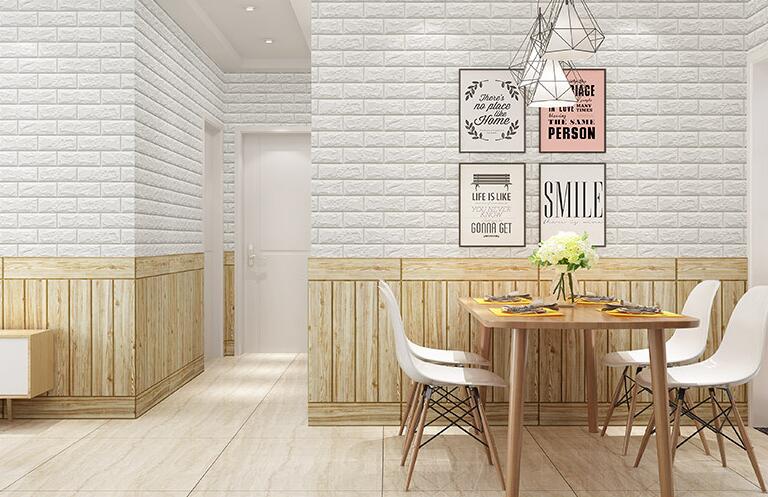 3D Wood Foam Wallpaper Self Adhesive Wallpapers DIY Home Deco ...