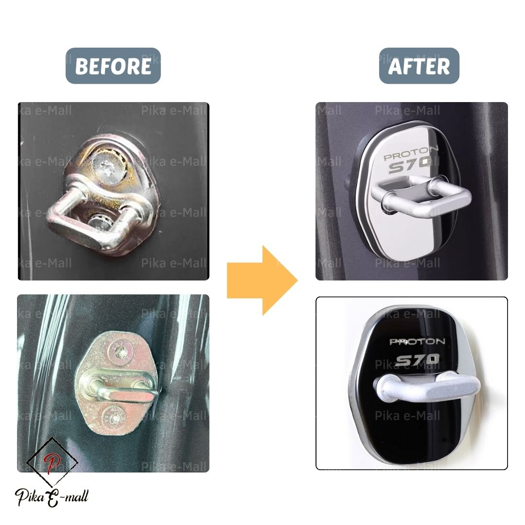 NEW Proton S70 Car Door Lock Cover Anti-Rush Protector Door Latch Cover ...