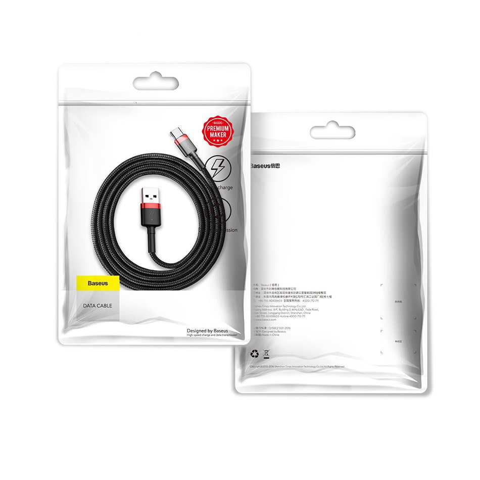 Baseus Type C Cable 3A Fast Charging For Android Cafule Cable Fast Charging 60W/100W Cable ...