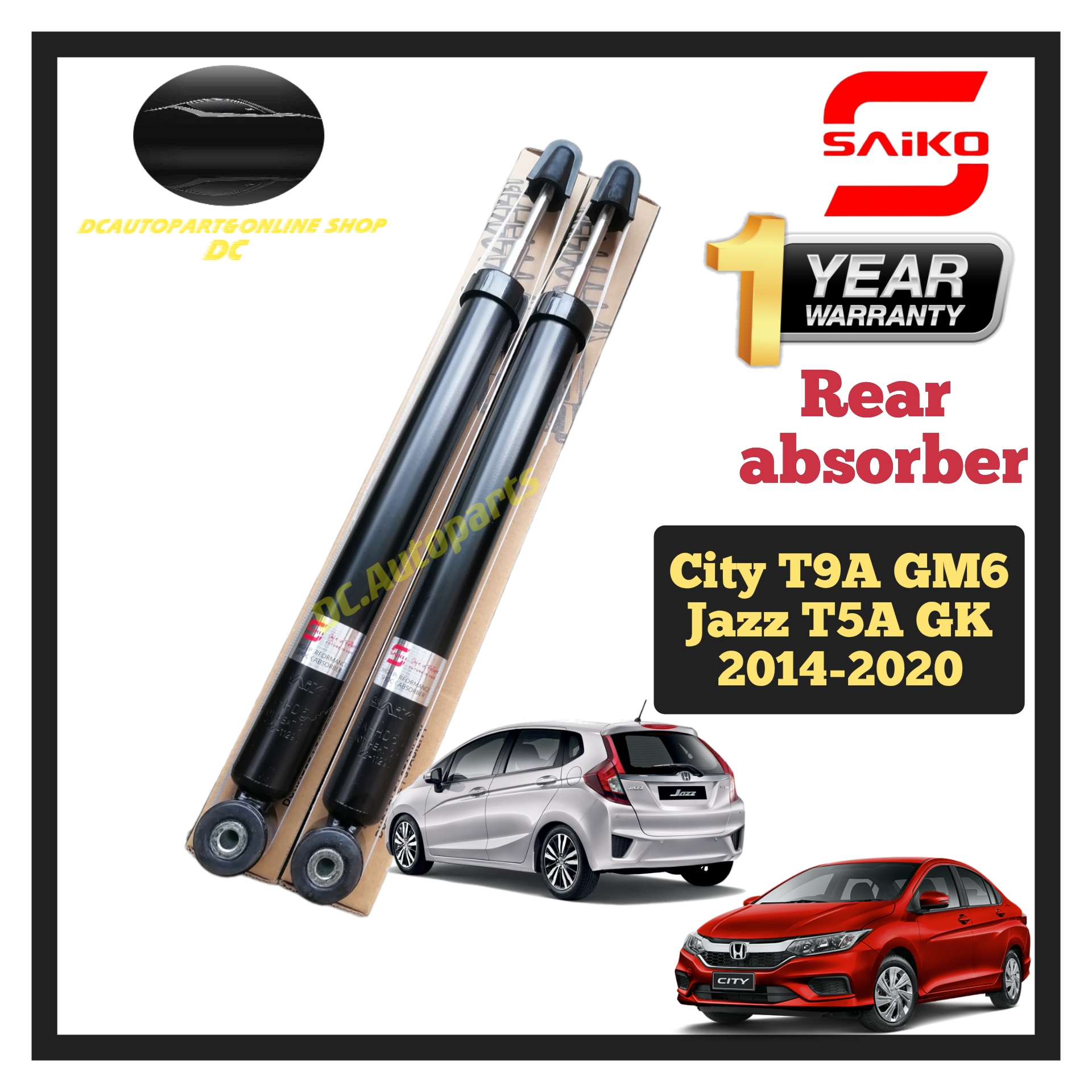 SAIKO ABSORBER CITY SEL JAZZ GD IDSI VTEC/ T9A GM6 T5A GK / TMO GM3 ...