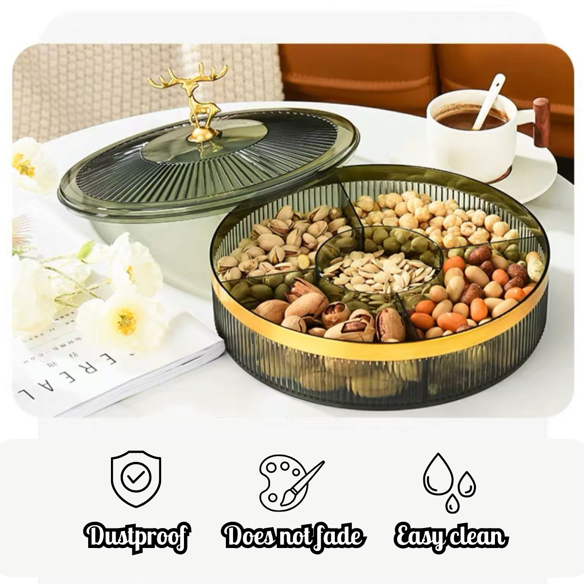 3T Dried Fruit Candy Biscuit Storage Box Nut Snack Container With Lid ...