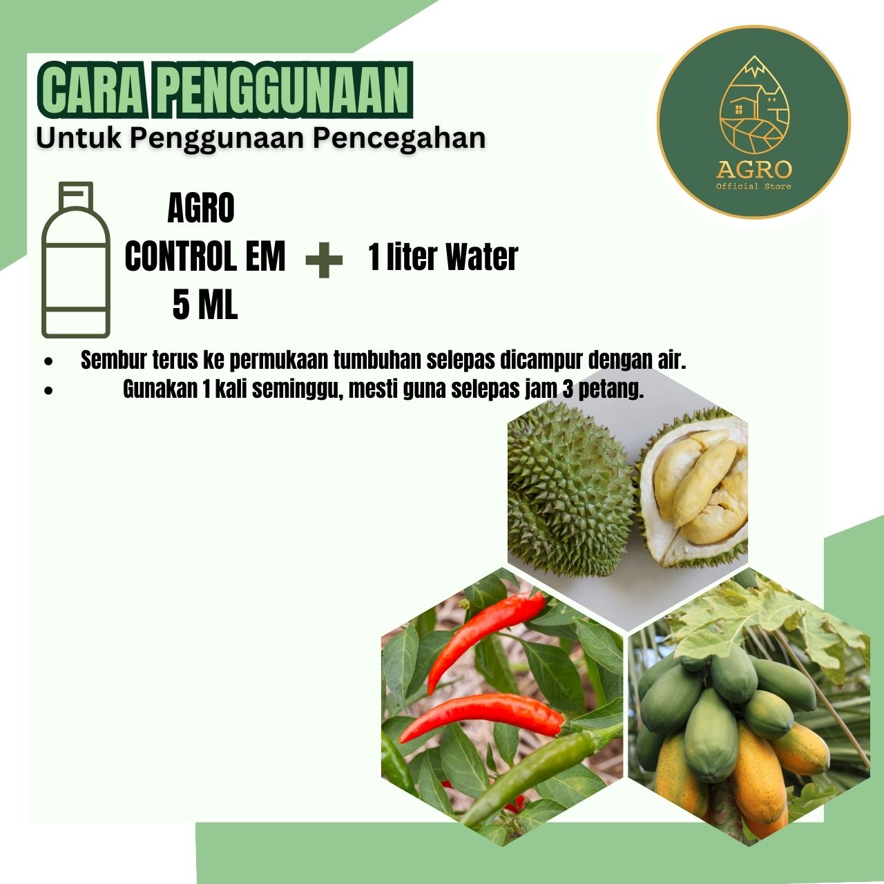 AGRO Pesticide EM Plant Insect Repellent / Racun/ Racun Pokok /Racun ...
