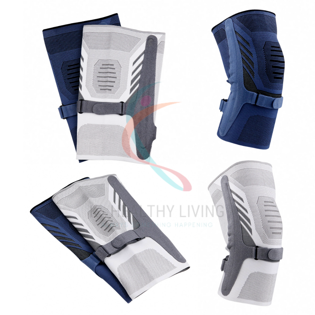 1pc Shockproof Knee Support with Spring High Compression Silicone Pad ...