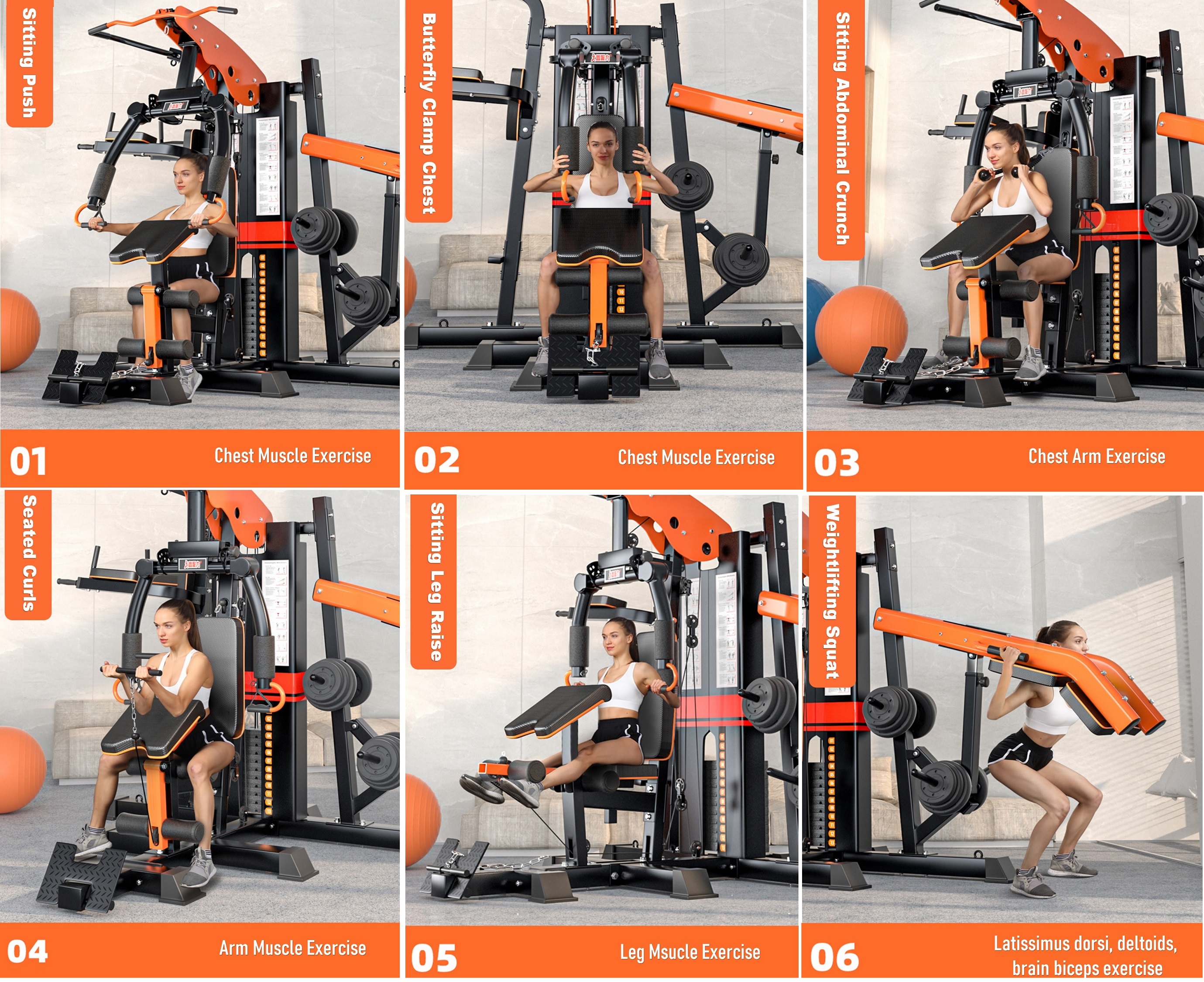 ADSports 630 Multifunctional Comprehensive Commercial Machine Home Gym ...