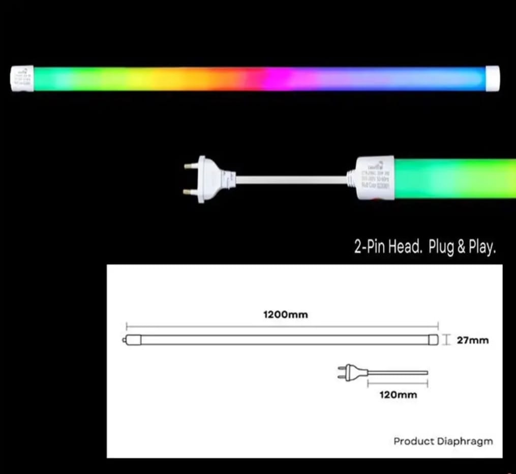 Led T8 light RGB 4ft IP65 Weatherproof Multi Color Tube /Lampu Kedai ...