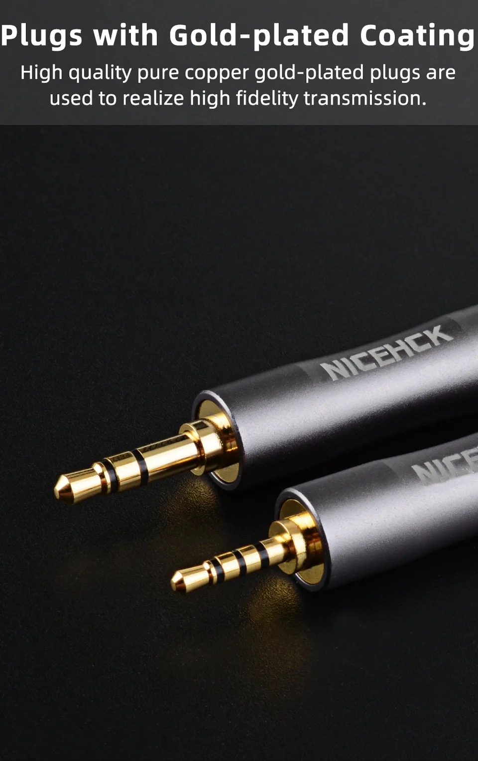 NiceHCK HiFi Earphone Adapter Plug 4.4mm Female to 3.5mm 2.5mm Male ...