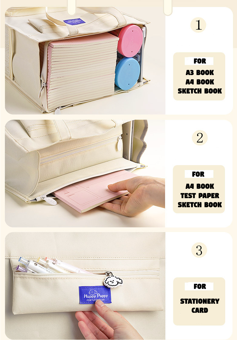[HY] Student Canvas Tuition Bag School Bag Tote Bag Shoulder Bag School ...