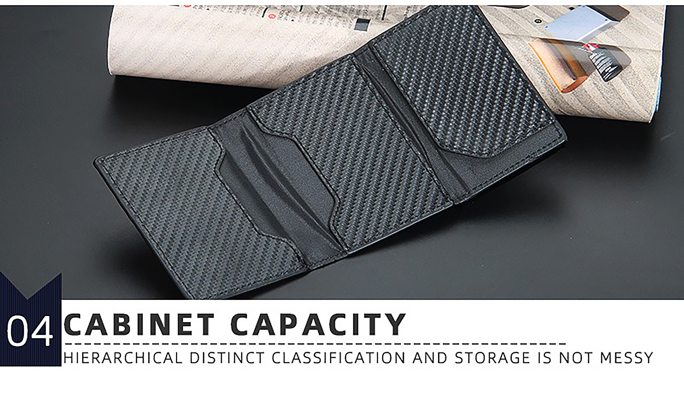 B186 RFID Card Holders Magnetic Button Anti Scan RFID Wallet Man Wallet ...