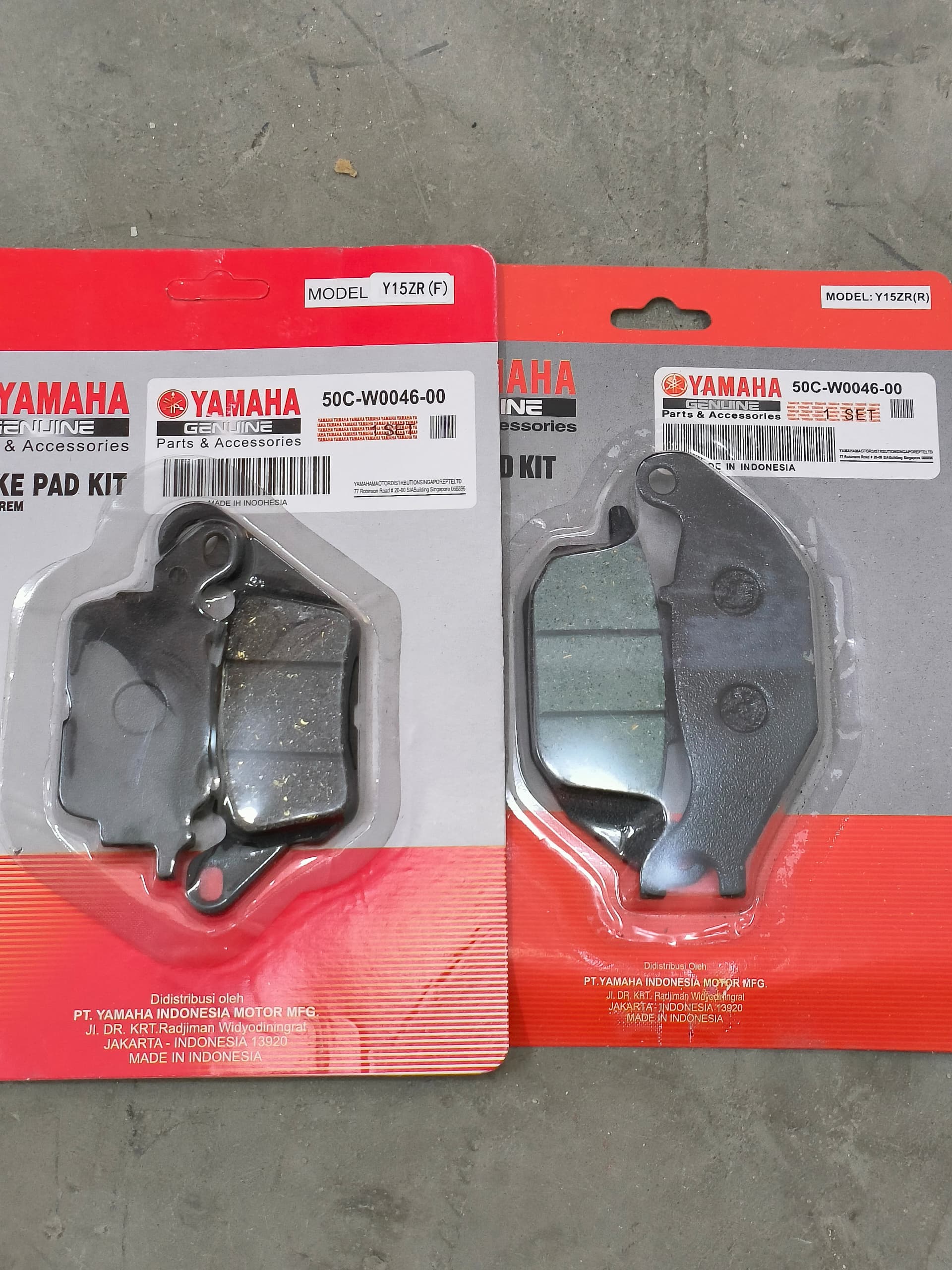 Yamaha Brake Pad Y15zr Y15 Kulit Brek Set Front & Rear Depan Dan ...