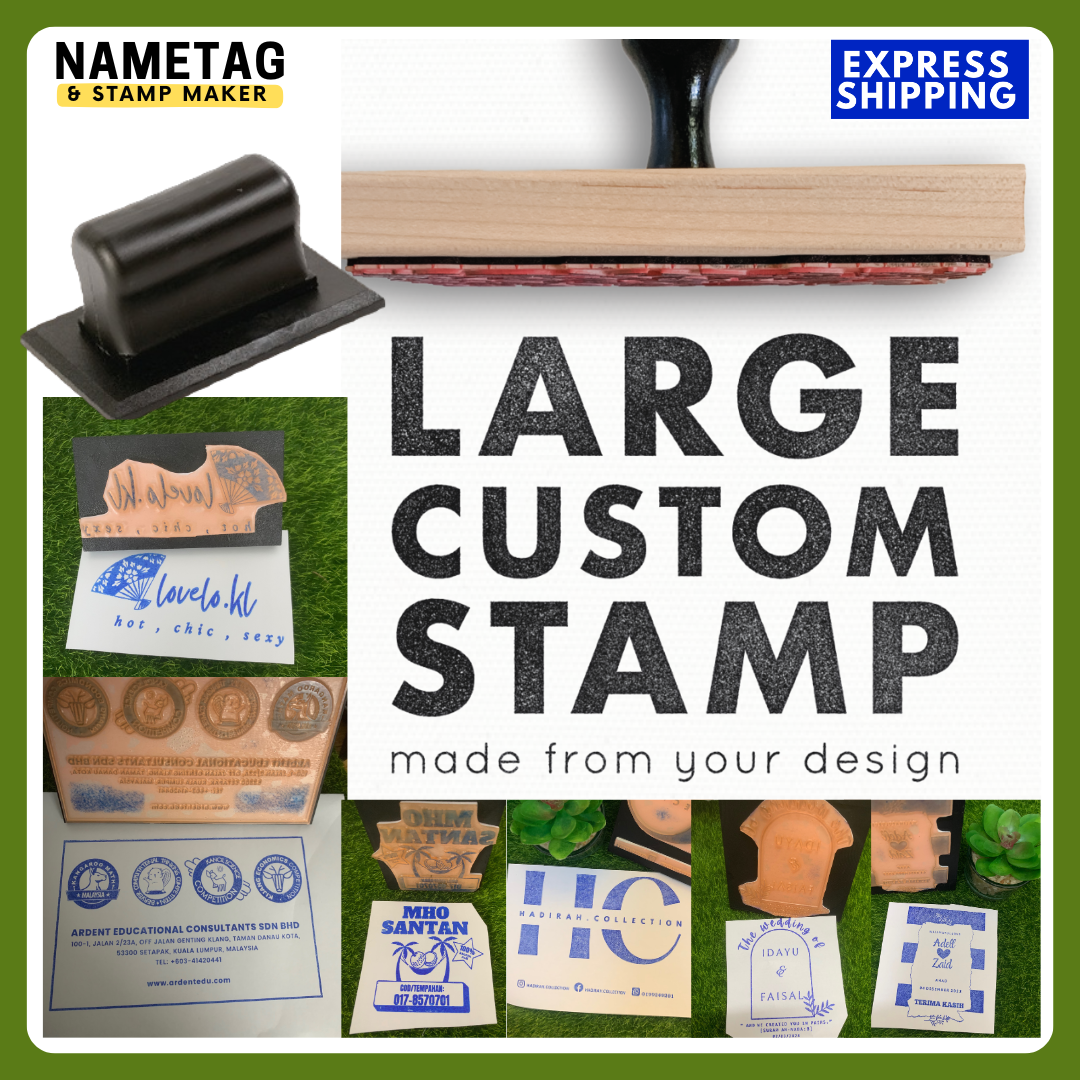 EXTRA Large Size Custom Made polymer Rubber stamp (fast shipping ...