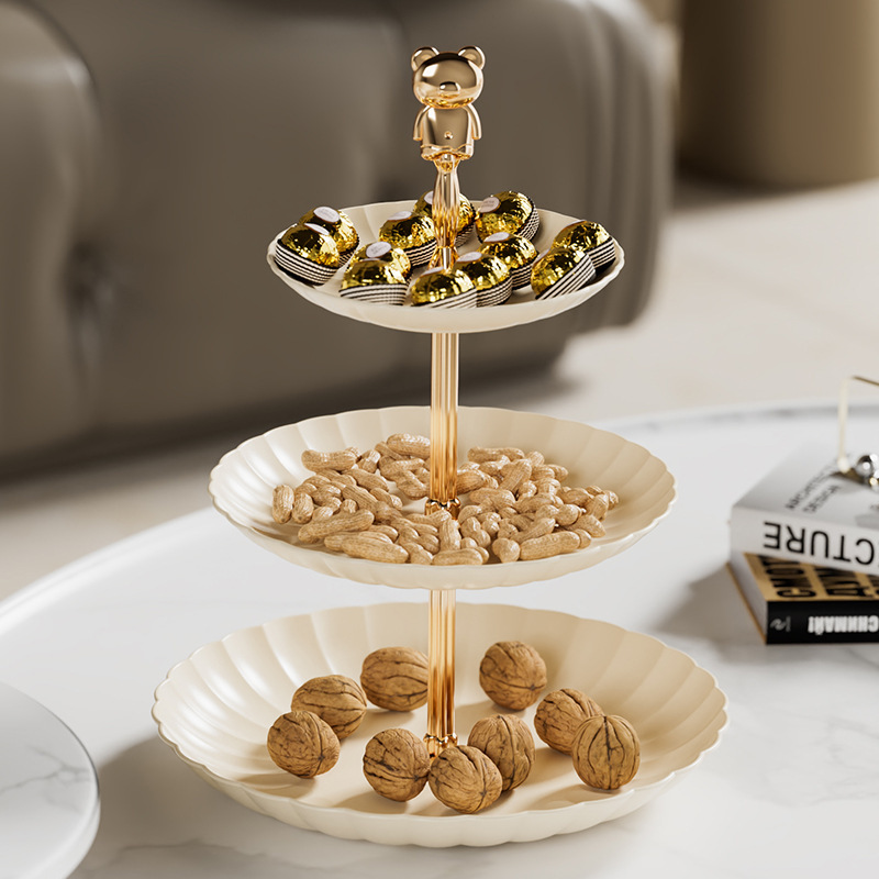 3 Tier Dessert Tray Bertingkat High Tea Cakes Fruit Cupcake Stand Multi ...