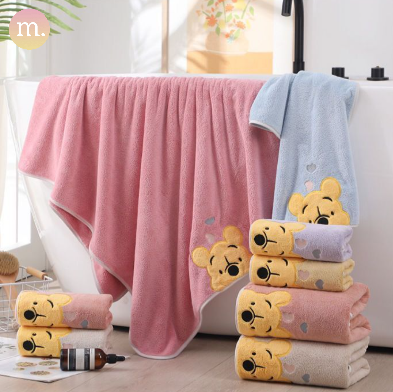 Winnie The Pooh High Absorbency Children Face And Bath Towel (140cm x ...