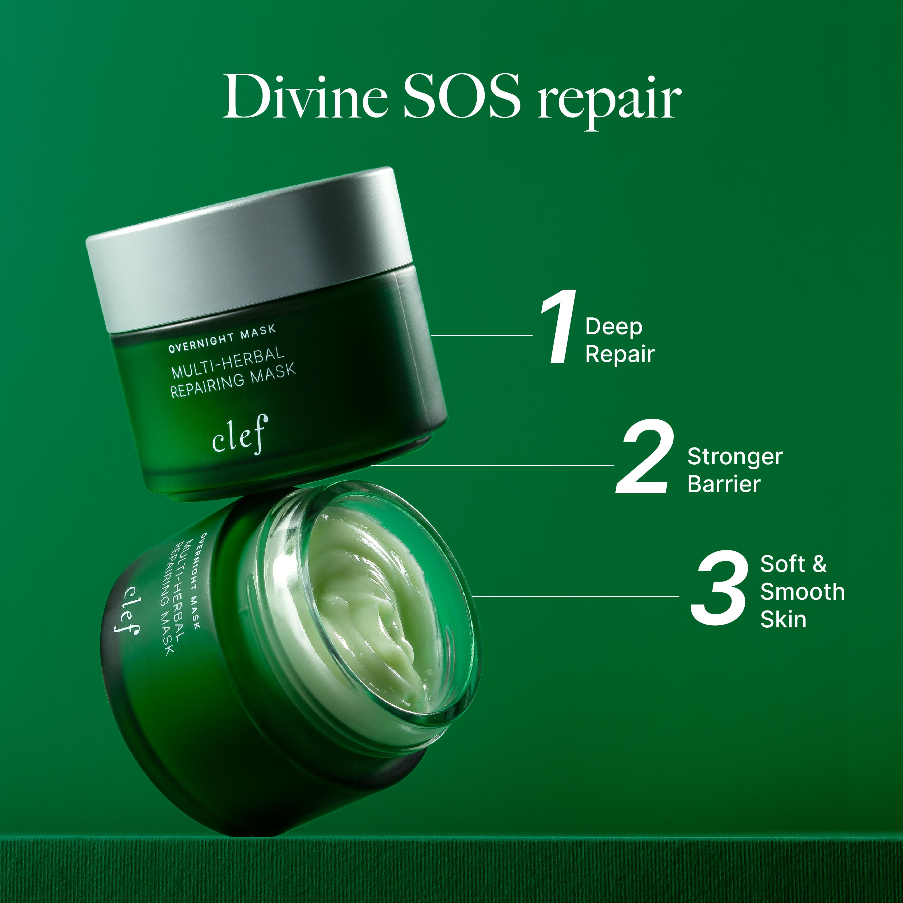 CLEF Multi-Herbal Repairing Cream Mask 100g | For Dry Itchy & Sensitive ...
