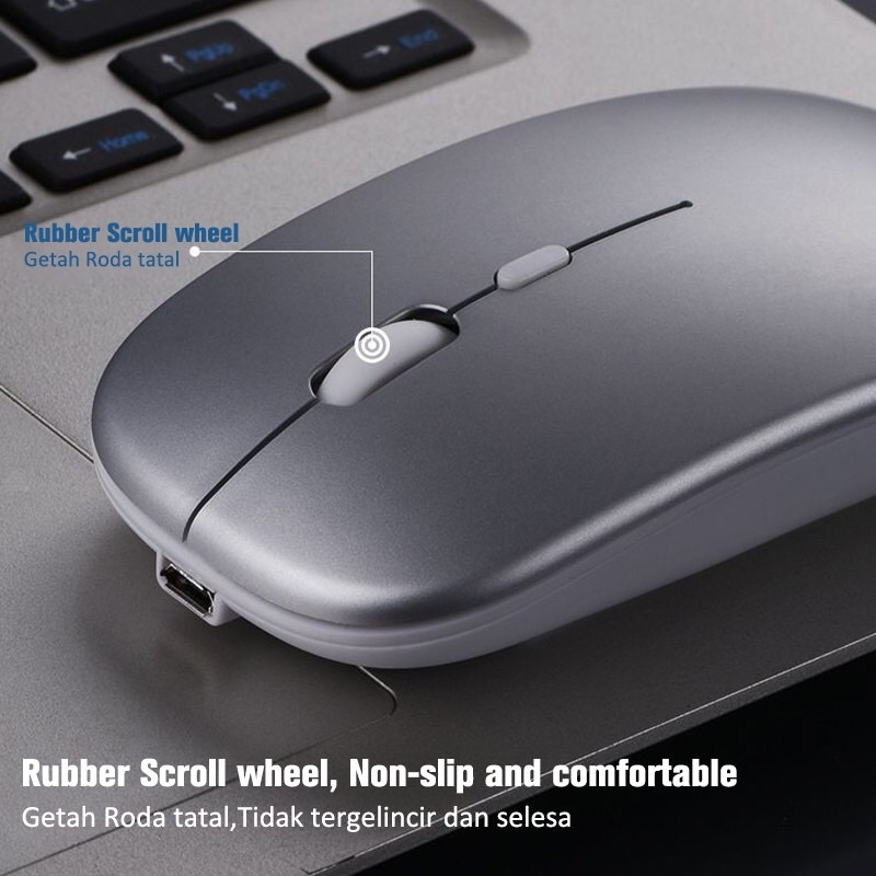 Wireless 2.4Ghz Receiver Optical Rechargeable Mouse USB for PC Laptop ...
