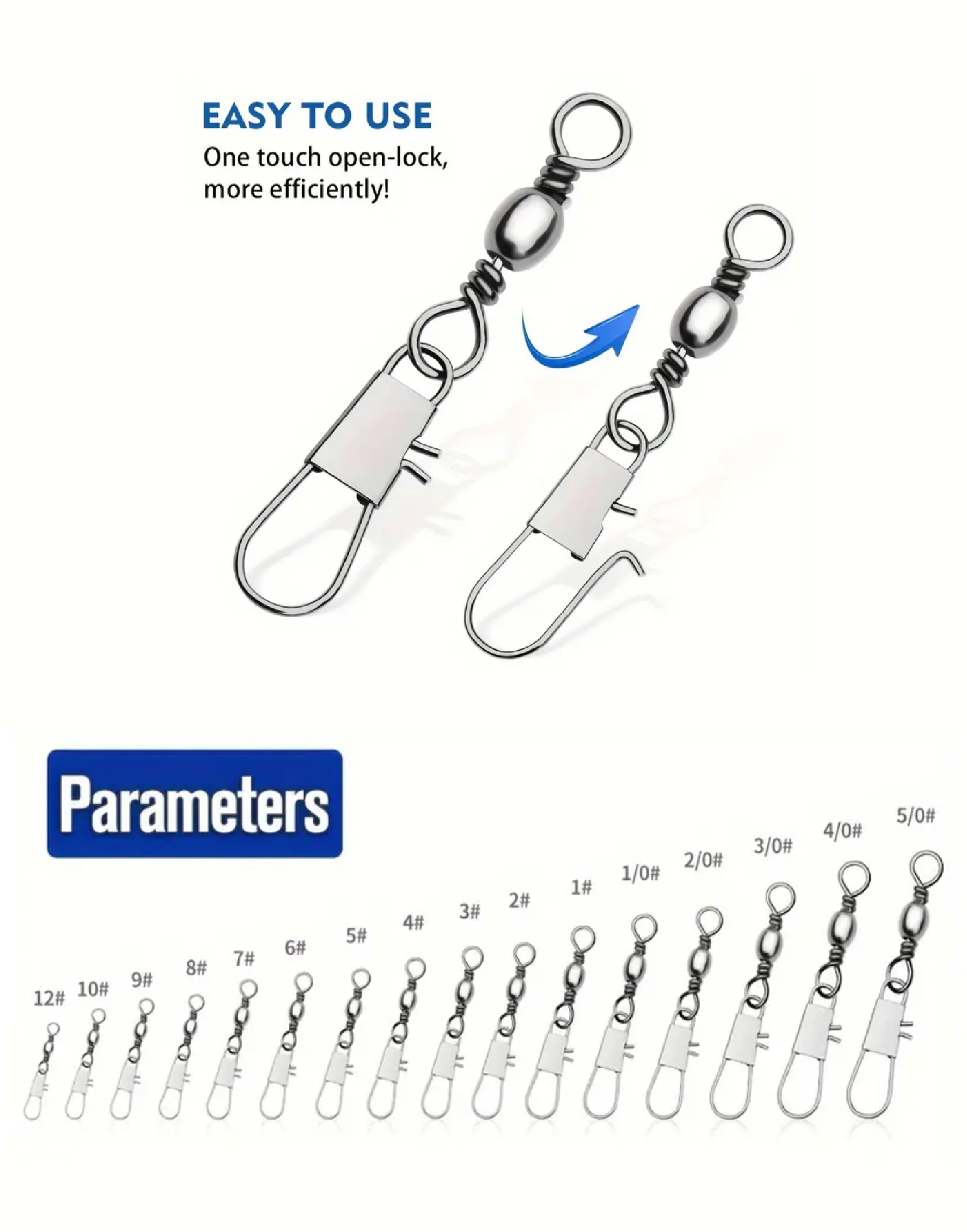 Fishing Line Connector With Interlock Buckle Tackle Hanging Snap ...