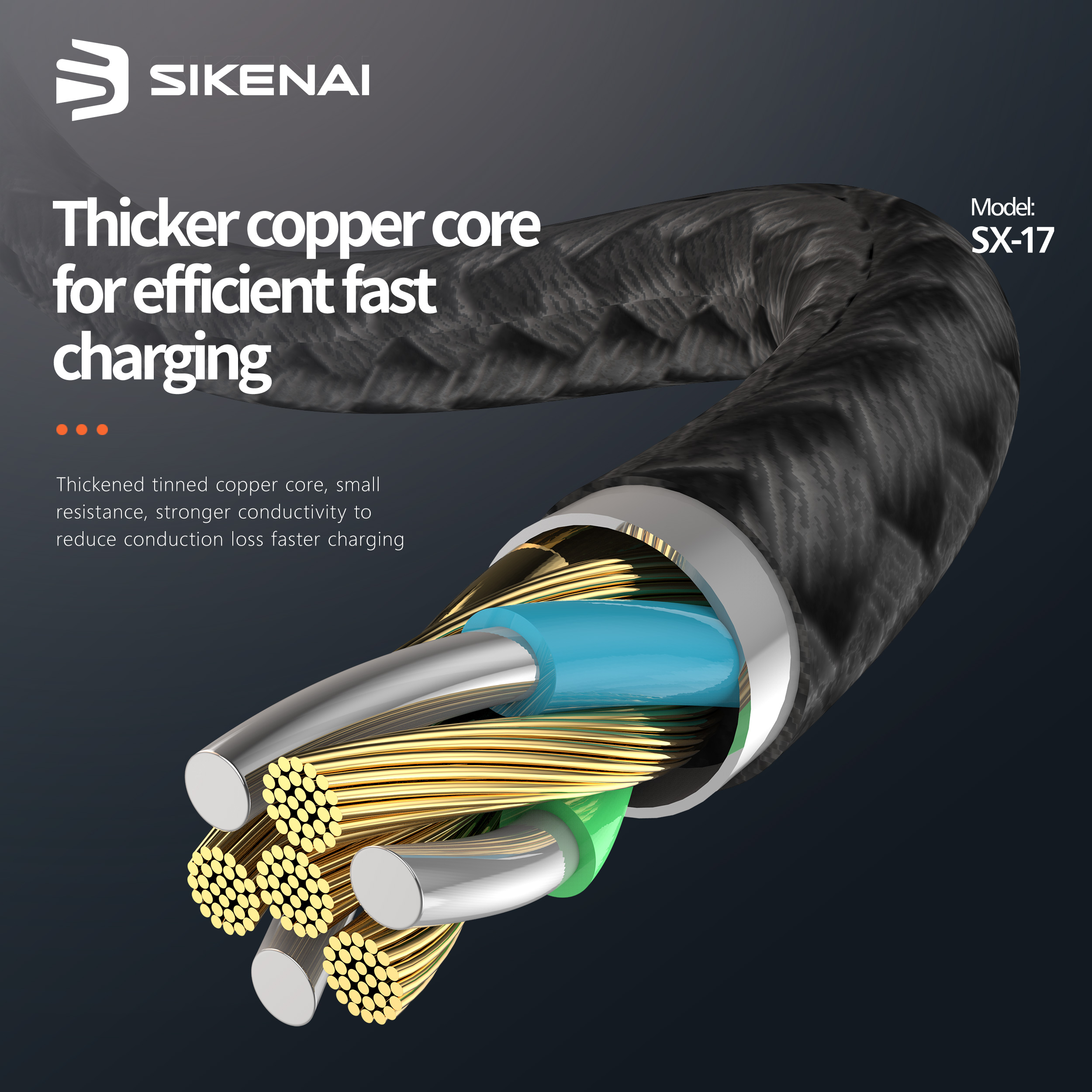 SIKENAI SX-17 Type-C to Type-C 100W Fast Charging Real-Time Power Monitoring Digital Display ...