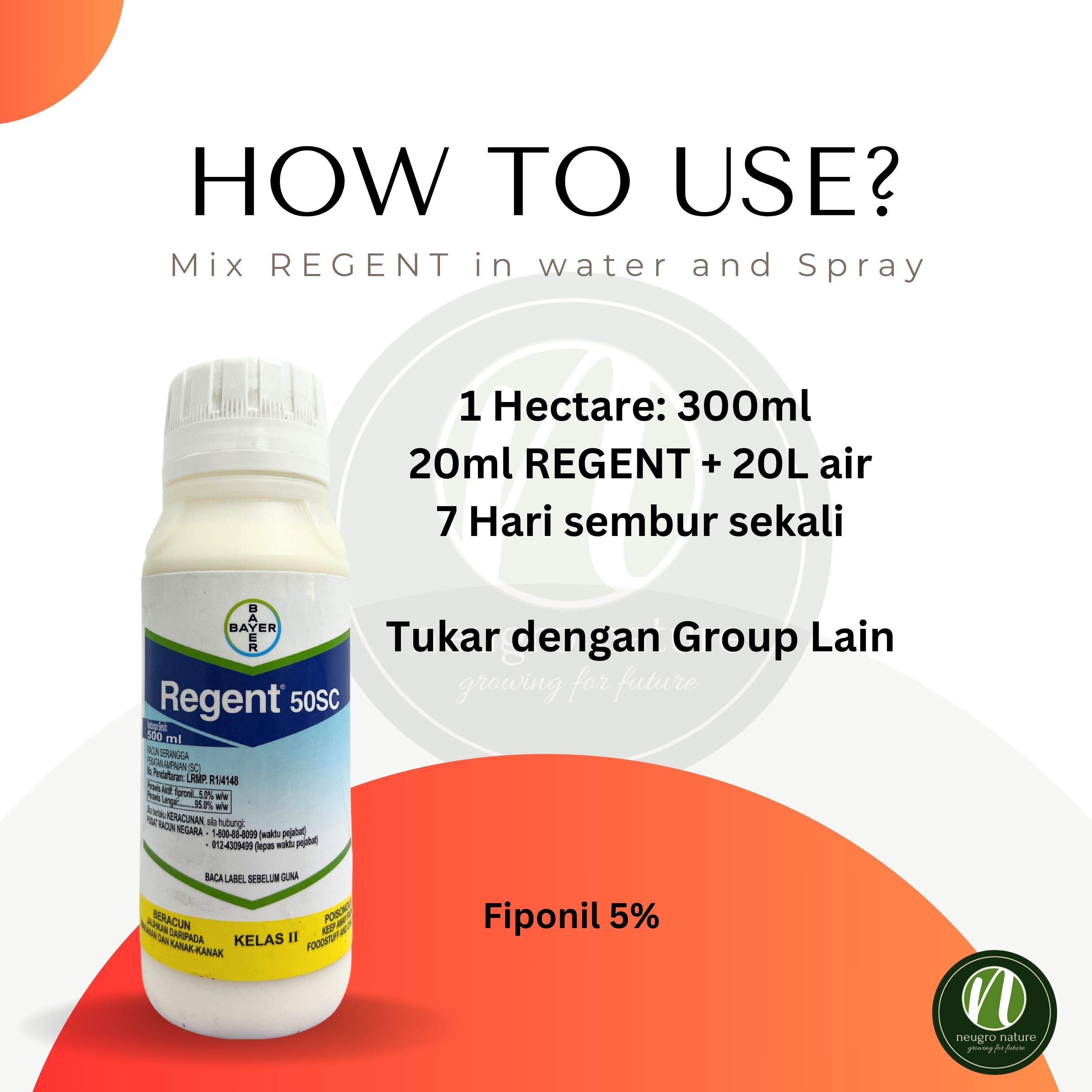Bayer REGENT 50SC Fiponil 5% Insecticide For Thrips/Plutella Racun ...