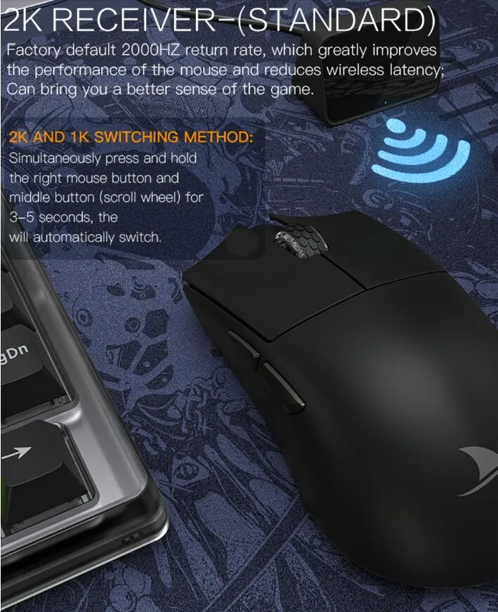 Darmoshark M3S VARUN / M3S PRO VARUN 3-Mode Wireless Gaming Mouse | Shopee Malaysia