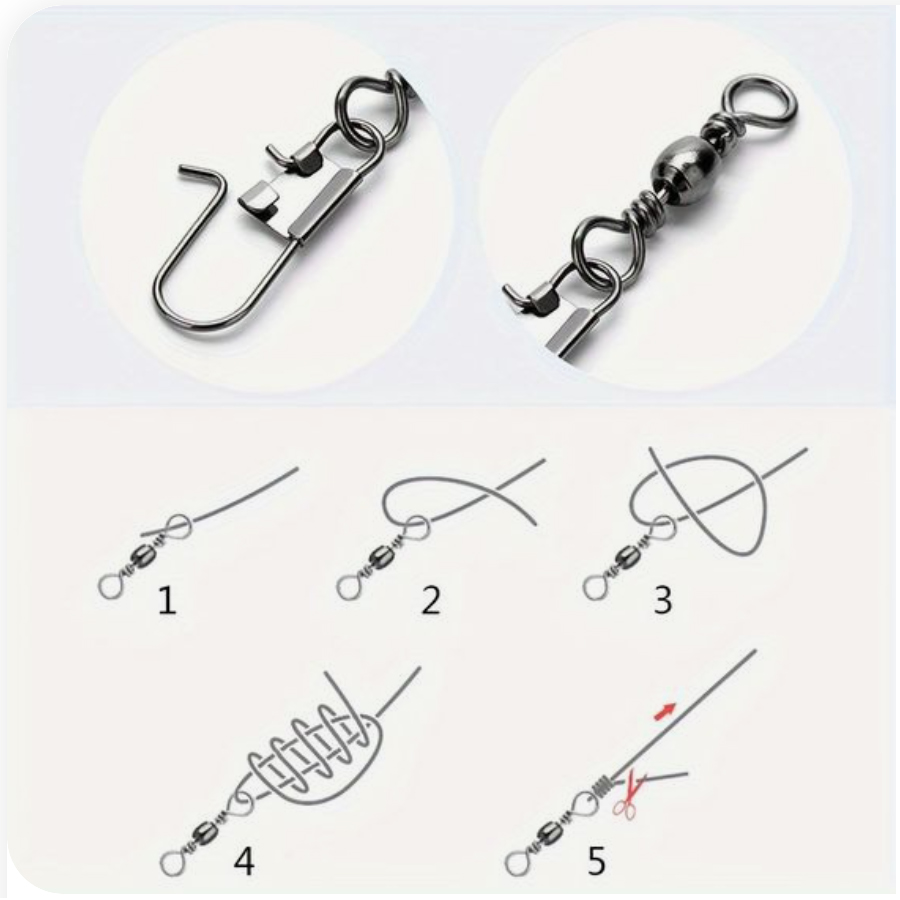 Fishing Line Connector With Interlock Buckle Tackle Hanging Snap ...