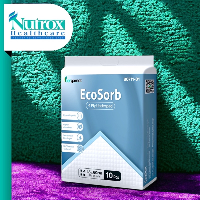 ECOSORB 4ply Underpad | 10 Pieces/pack - 4 layers Anti-Leak Technology ...