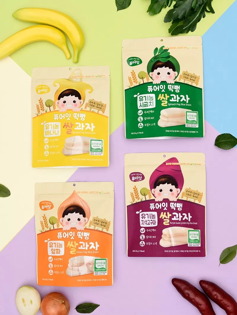 Pure Eat Organic Korea Baby Rice Snack - HALAL Baby Food - Rusk / Puff ...