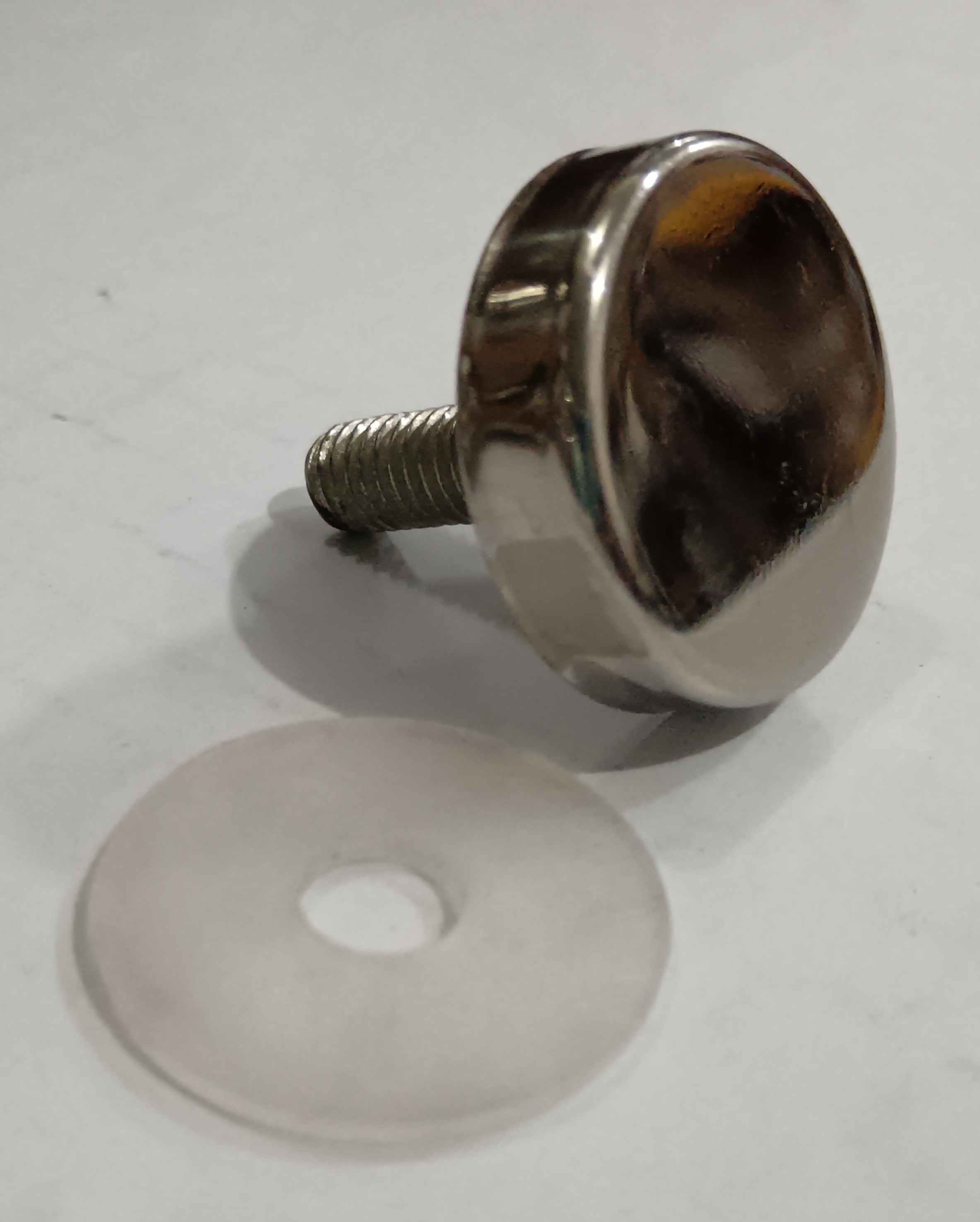 Stainless Steel Handle Nut Glass Holder Cover Nut Screw Glass Handle ...