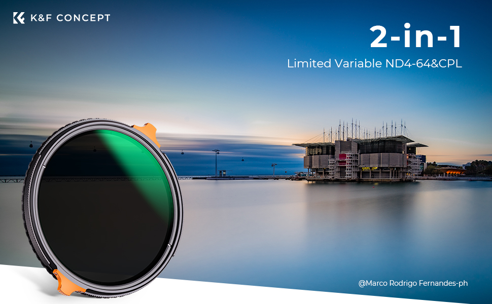 K&F Concept ND2-ND400 B-Series Variable ND Filter / NANO-X Series ND4-64 C-PL 2-in-1 28 Multi ...