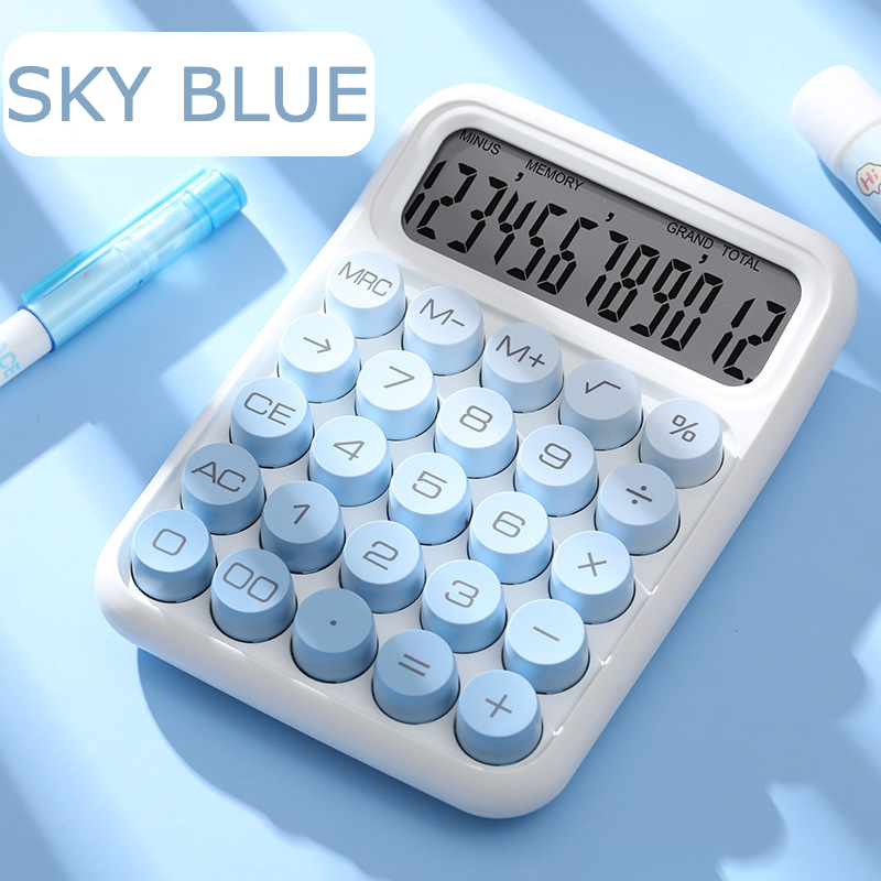 Dopamine Calculator 12 Digit Stylish Kalkulator Big Button Mechanical ...