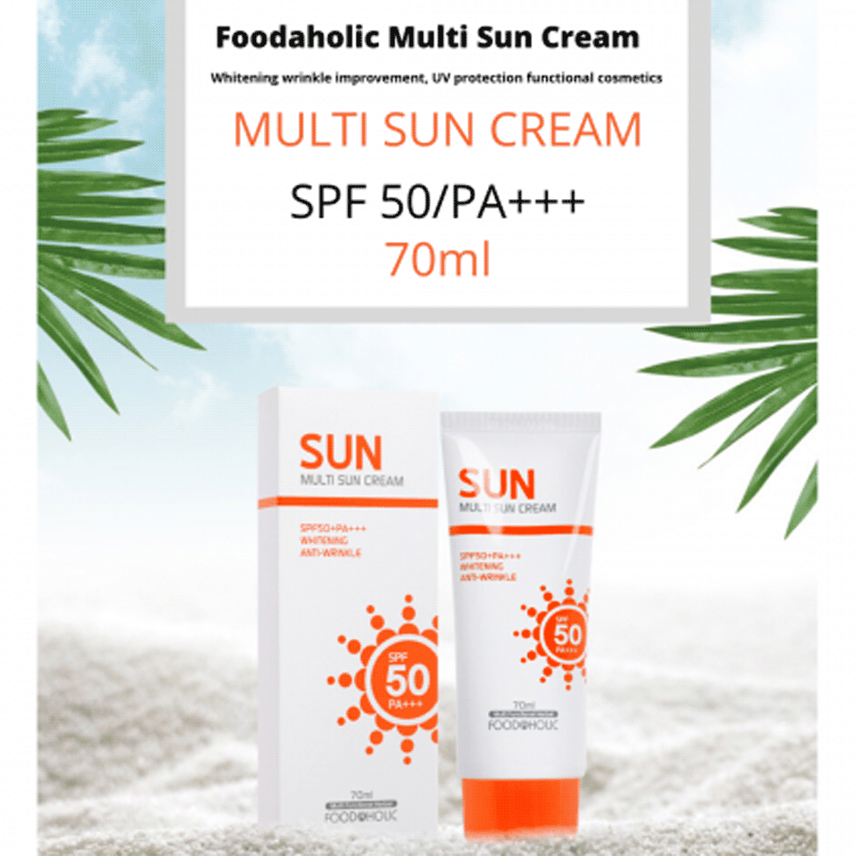 G9 FOODAHOLIC Sunscreen Multi Sun Cream SPF 50+ PA +++ (70ml) | Shopee ...