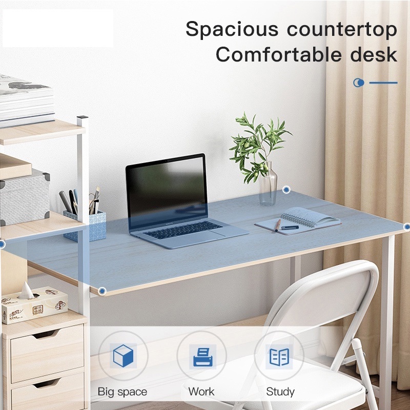 Dream Home Study Table With Book Shelf 4 Tiers Ikea Study Table Book ...