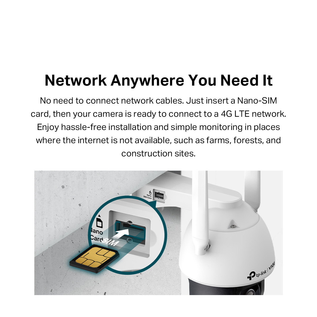 TP-Link 4G SIM Card 4MP CCTV Camera Outdoor IP66 Waterproof Pan Tilt ...