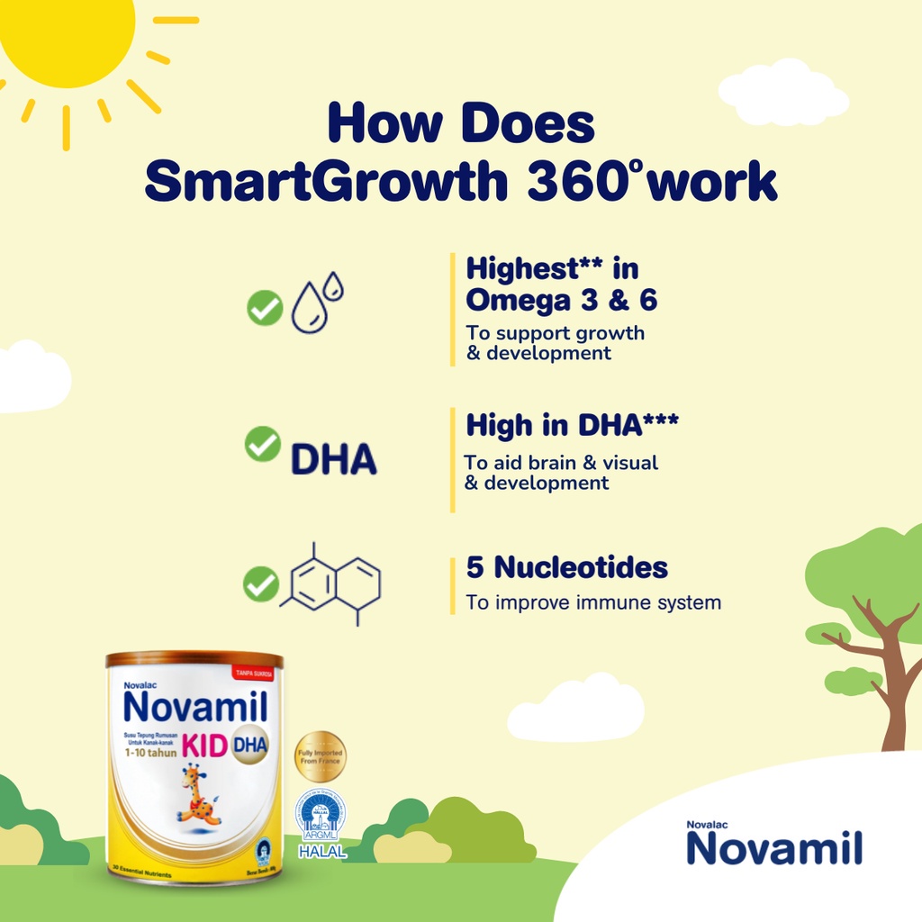 Novalac Novamil DHA Growing Up Milk Formula (800g) | Shopee Malaysia