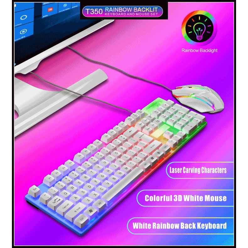 T6 Gaming Mouse Keyboard Set Gaming keyboard and mouse T6 Set USB ...