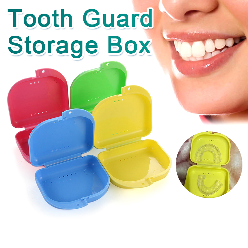💕Mini Denture Box Dental Retainer Portable Mouth Guard Container ...