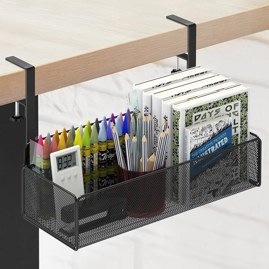 Under Desk Organizer Desk Storage Desktop Office Storage Organizer ...