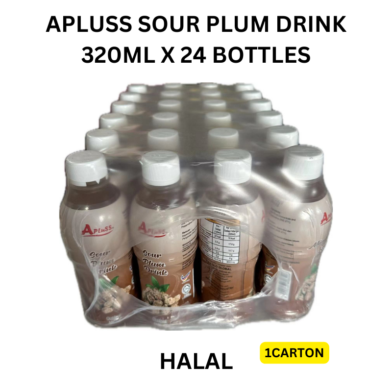 LY99 APLUSS SOUR PLUM DRINK 320ML X 24 BOTTLES HALAL | Shopee Malaysia