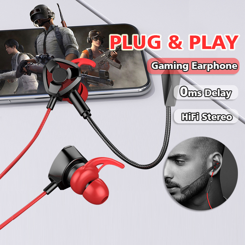 Bluetooth Earphone G9 PUBG Gaming Double Stereo Bass Noise Cancellation ...