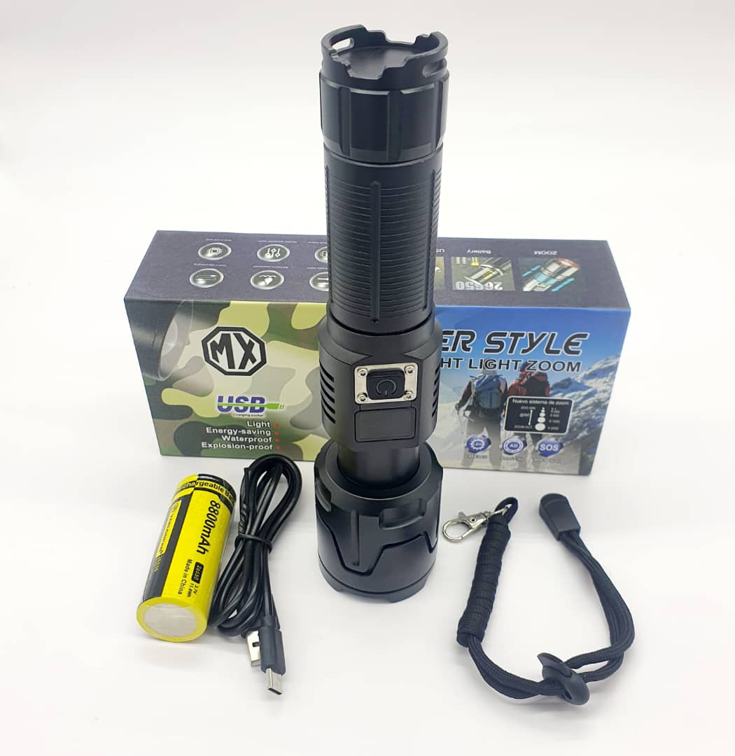 Multifunctional Fast USB Charging Zoom Flashlight with digital Display ...