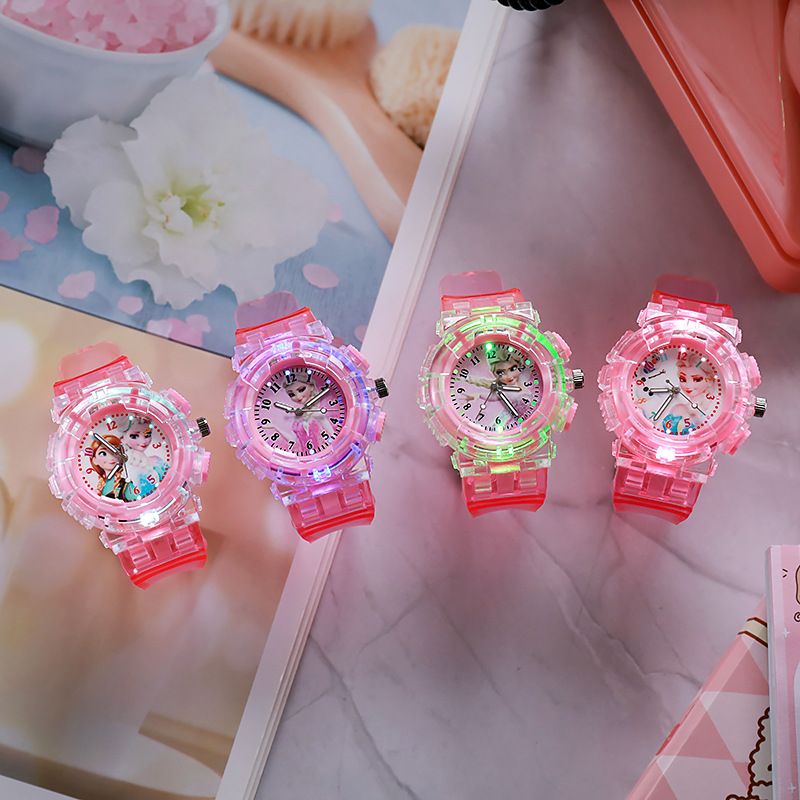 Cartoon Kids LED Light Watch Children's Colorful Watch Spiderman Iron ...