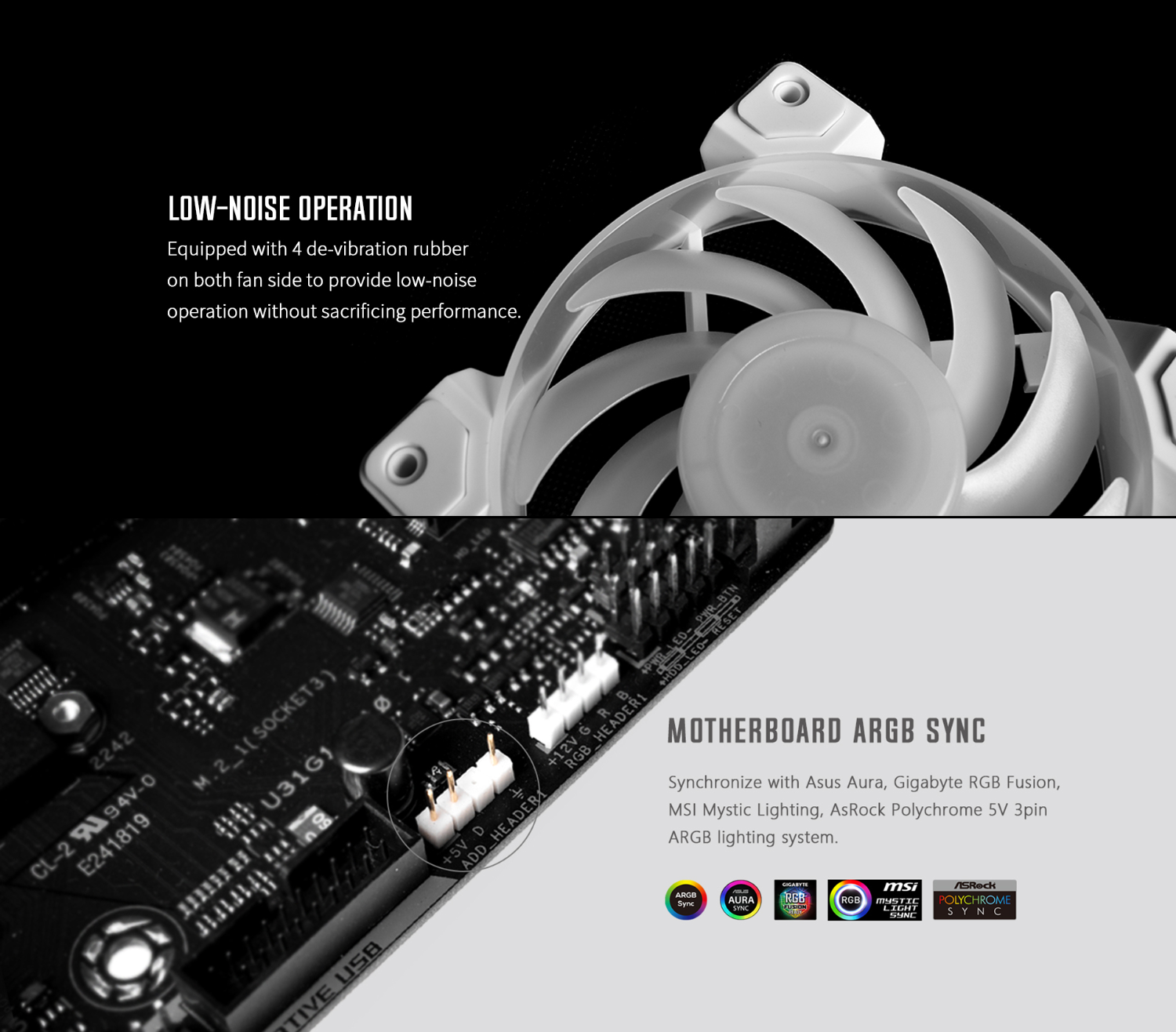 ID-COOLING DF-12025 ARGB TRIO SNOW Chassis Fan # IDC-DF-12025-ARGB-TRIO ...