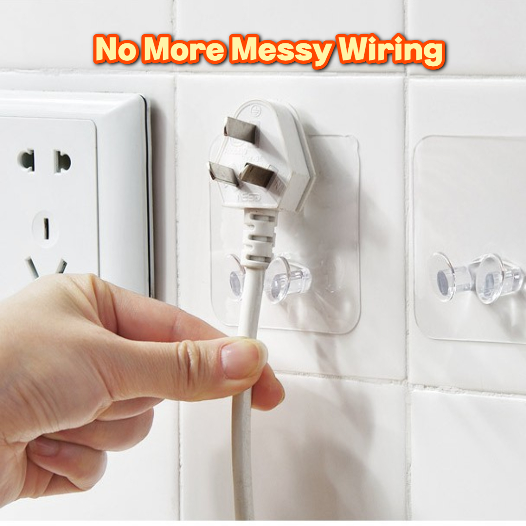 🔥𝑹𝑬𝑨𝑫𝒀 𝑺𝑻𝑶𝑪𝑲🔥Self Adhesive Wall Storage Hook/USB Cable Power Plug ...