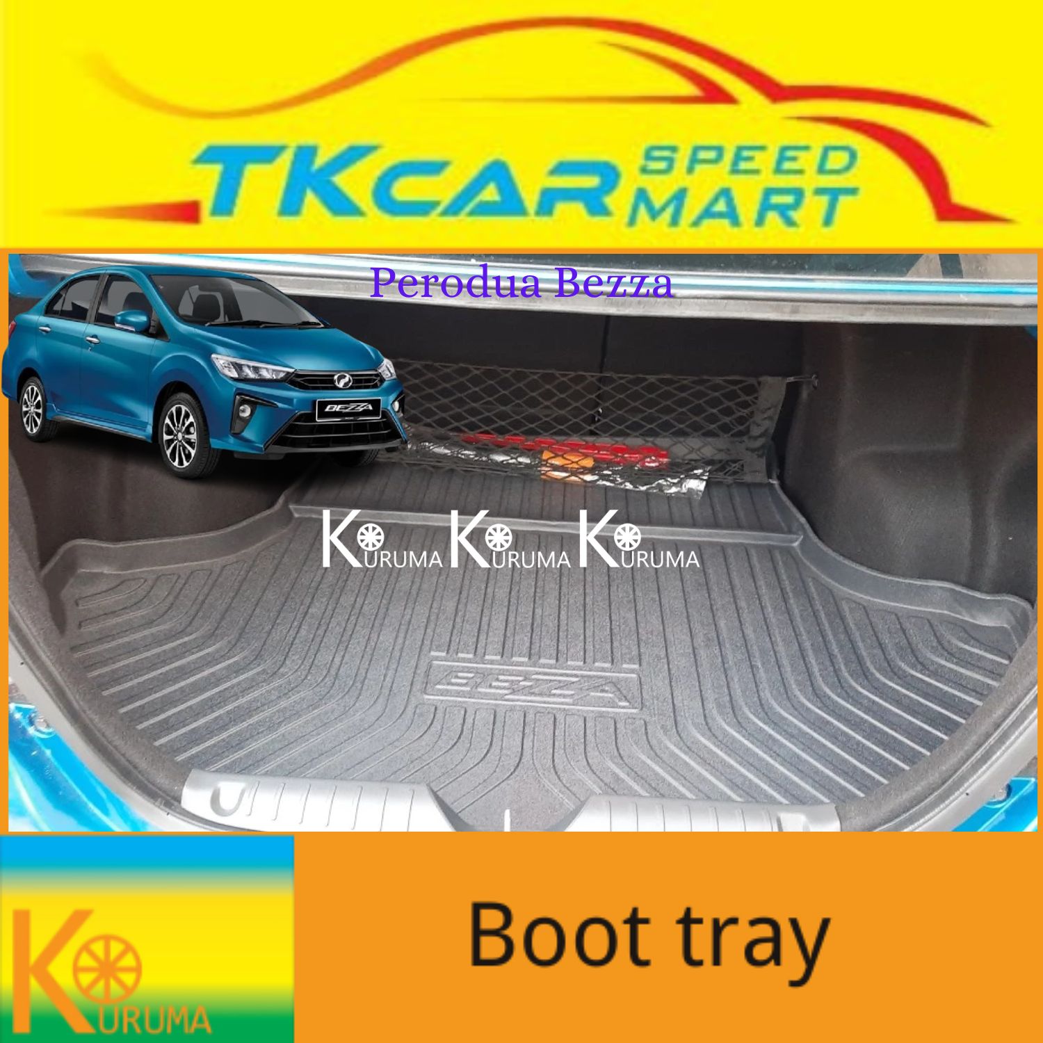 [READY STOCK] PERODUA BEZZA ALL NEW 2016-PRESENT ( KURUMA ) RUBBER TPO ...