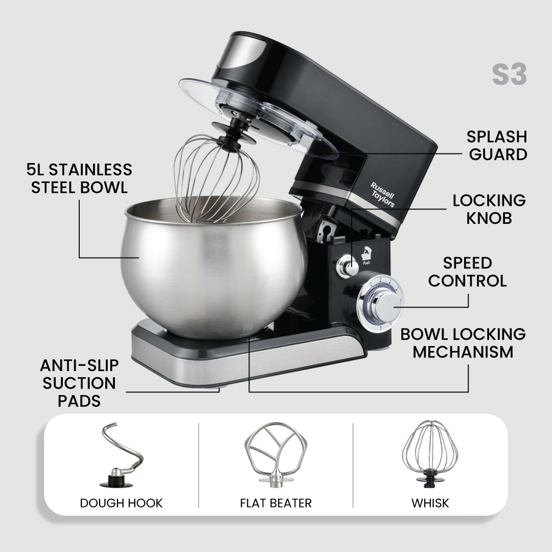 Russell Taylors 6-Speed Stand Mixer 5L 1300W S3 | Shopee Malaysia